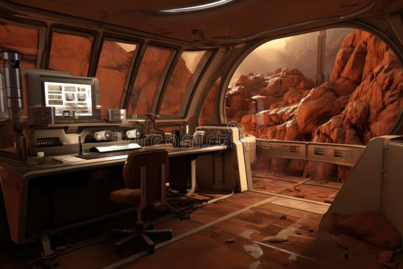 Mars Simulation Habitat Laboratory for Experiments Stock Illustration ...