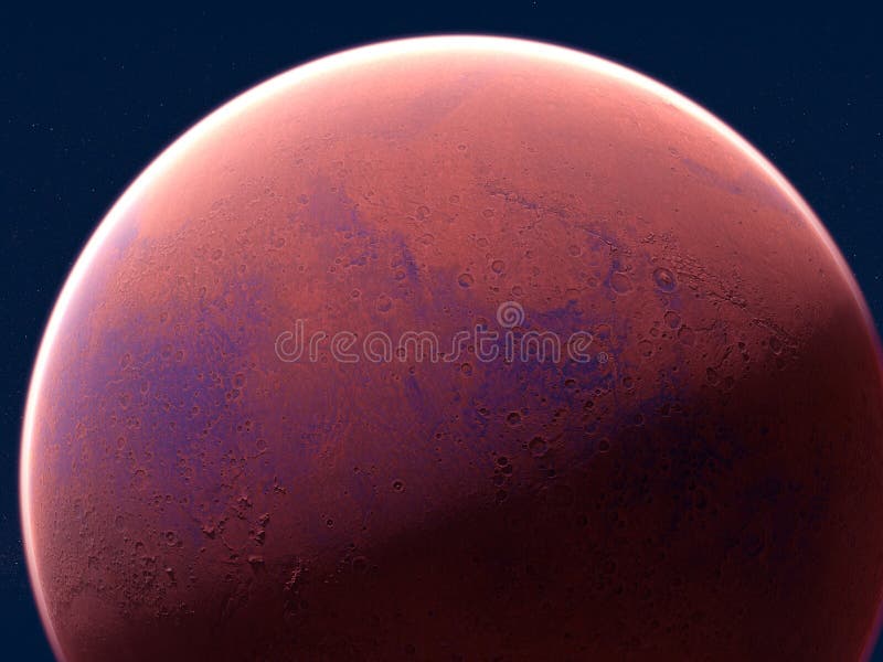 Mars, Soil Crust, Space, Solar System Stock Illustration - Illustration ...