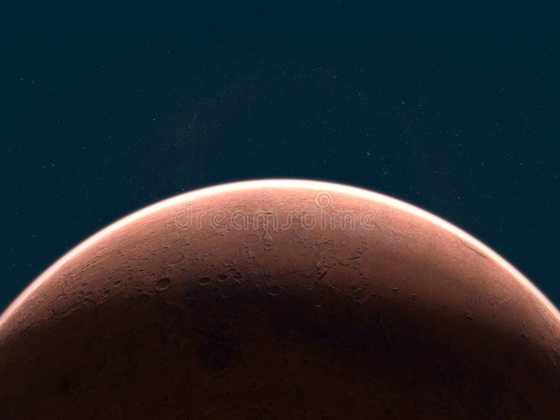 Mars, Soil Crust, Space, Solar System Stock Illustration - Illustration ...