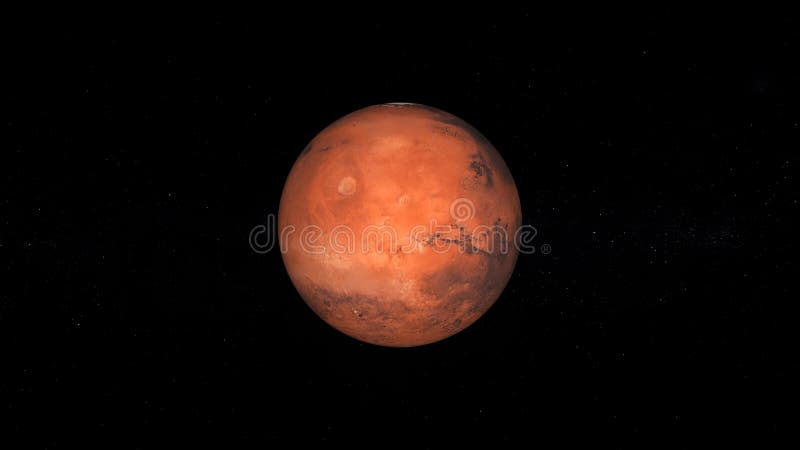 Mars in space. Rotation2 stock illustration. Illustration of ...