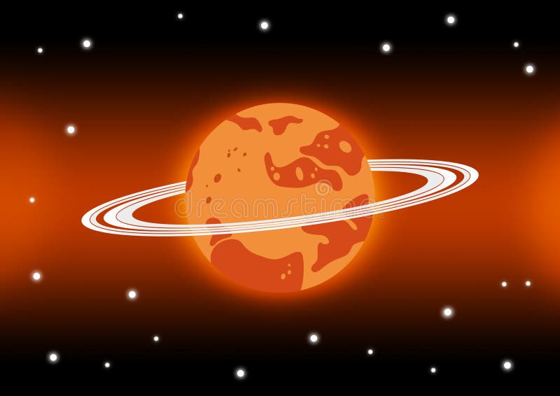 Mars and stars in space stock illustration. Illustration of infinity ...