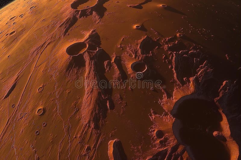 Mars Surface Super Detailed View Stock Photo - Image of nature, sphere ...