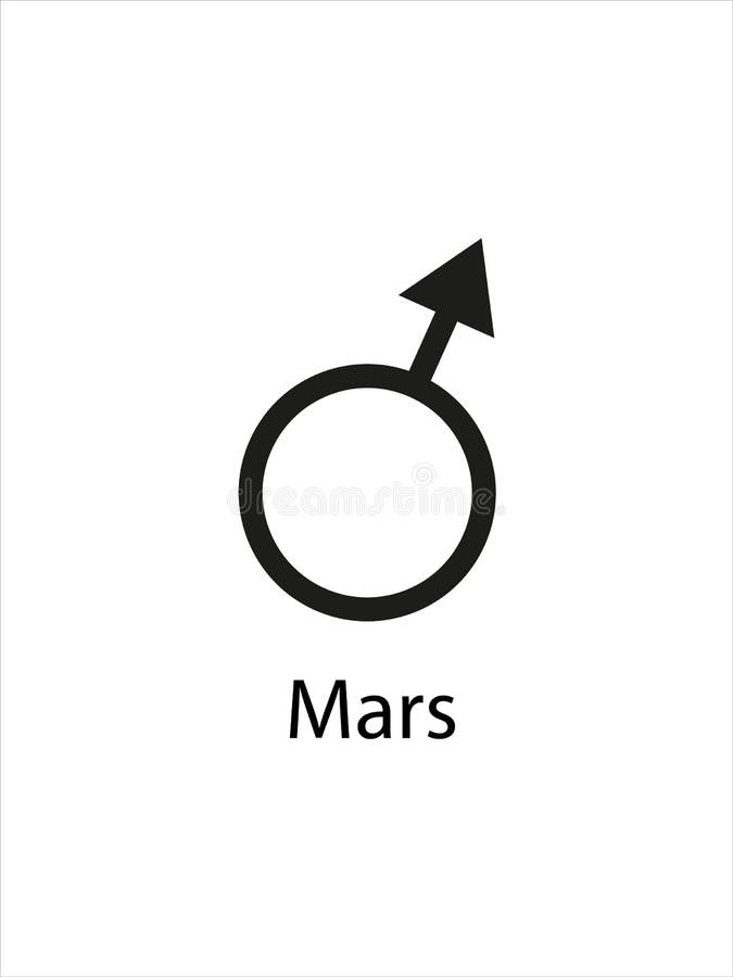 Mars Symbol of Planets stock vector. Illustration of science - 256097752