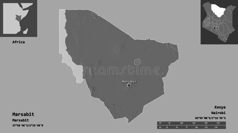 Marsabit, County of Kenya,. Previews. Bilevel Stock Illustration ...