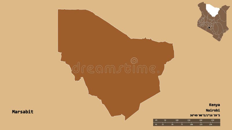 Marsabit, County of Kenya, Zoomed. Pattern Stock Illustration ...