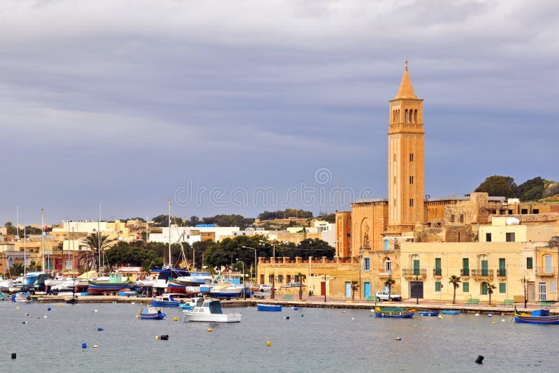 Marsascala, Malta stock photo. Image of boats, mediterranean - 40926644