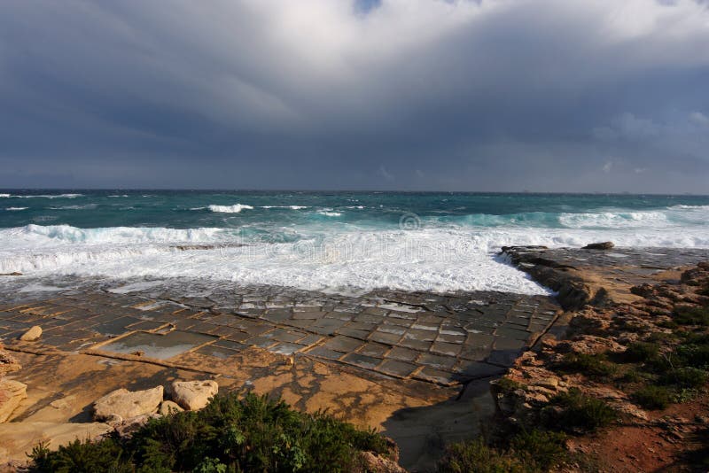 Marsascala salt pans stock photo. Image of natural, holiday - 140705226
