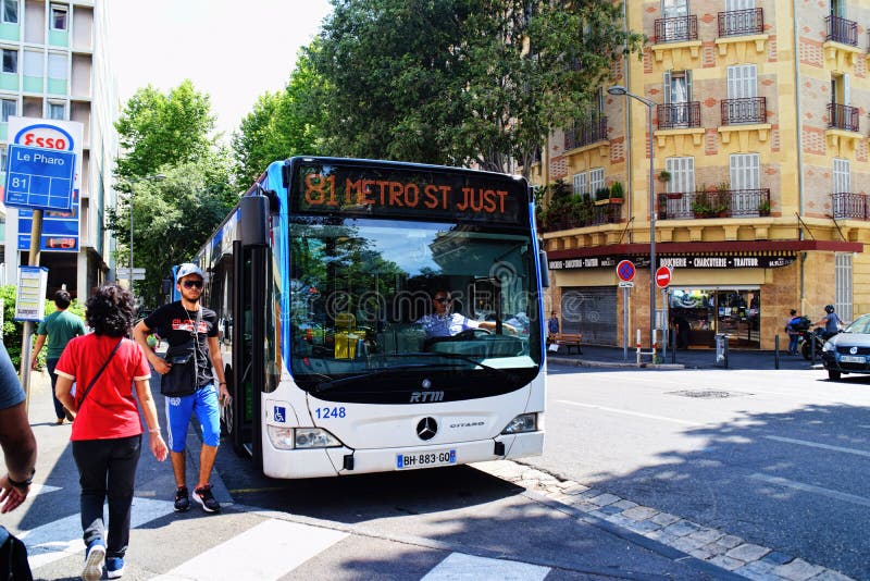 Marseille RTM Bus Service editorial stock image. Image of marseille ...