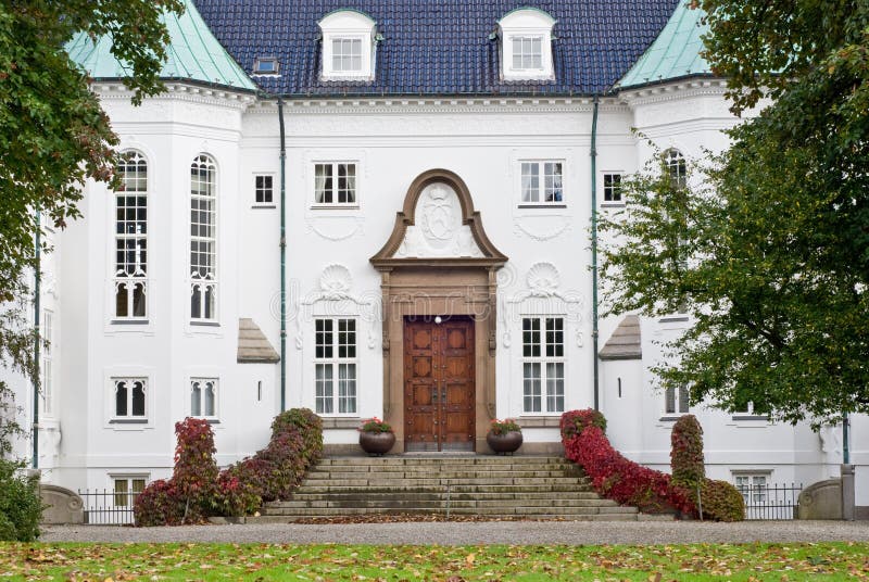 Marselisborg Castle stock image. Image of manor, entrance - 3304661