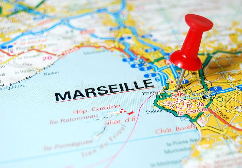 Mapa de Marsella Francia foto de archivo. Imagen de capital - 80953092