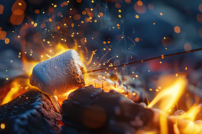 A Marsh Beak, a Type of Bird, is Being Roasted on a Stick Over an Open ...