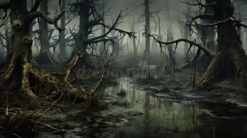 Marsh spooky texture stock illustration. Illustration of ghostly ...