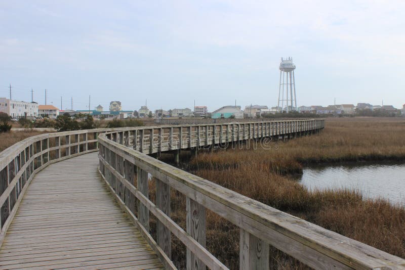 Marsh walkway stock image. Image of beach, surf, swamp - 66593767