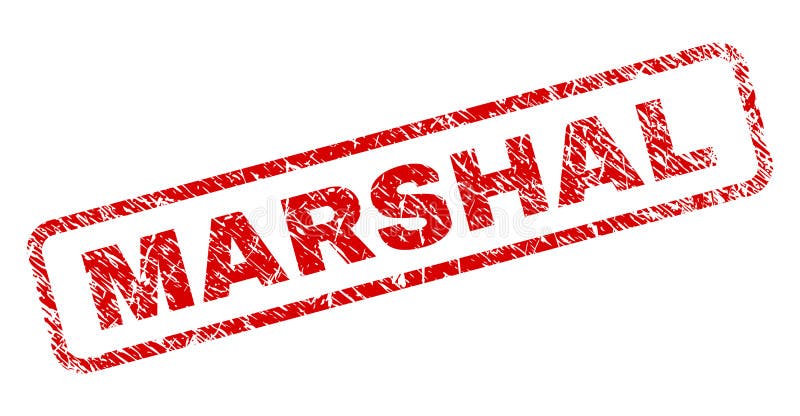 Grunge MARSHAL Rounded Rectangle Stamp Stock Vector - Illustration of ...