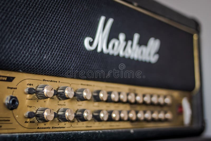 Marshall Amplifier for Guitar Editorial Stock Photo - Image of ...