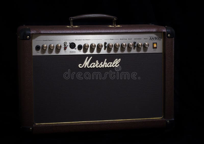 Marshall AS50D Acoustic Amplifier Editorial Photo - Image of soloist ...