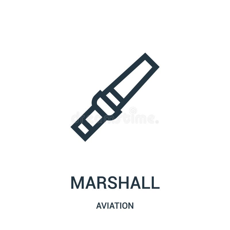 Marshall Icon Vector from Aviation Collection. Thin Line Marshall ...