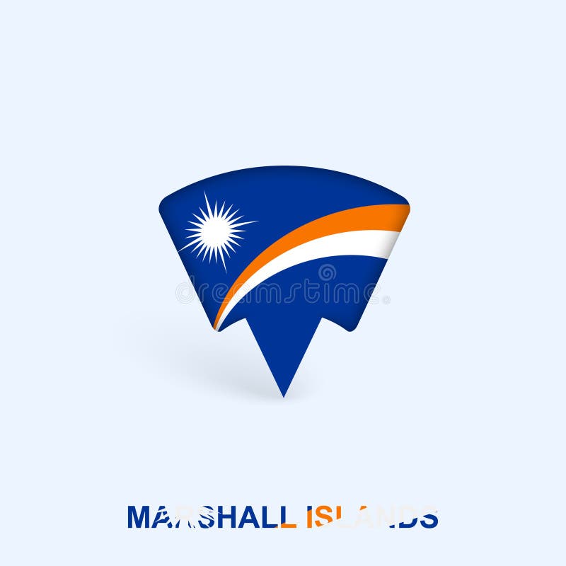 Marshall Islands Map, Stylish Location Icon with Marshall Islands Map ...