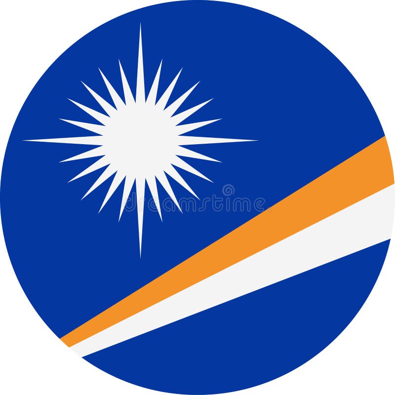 Marshall Islands Flag Vector Round Flat Icon Stock Illustration ...