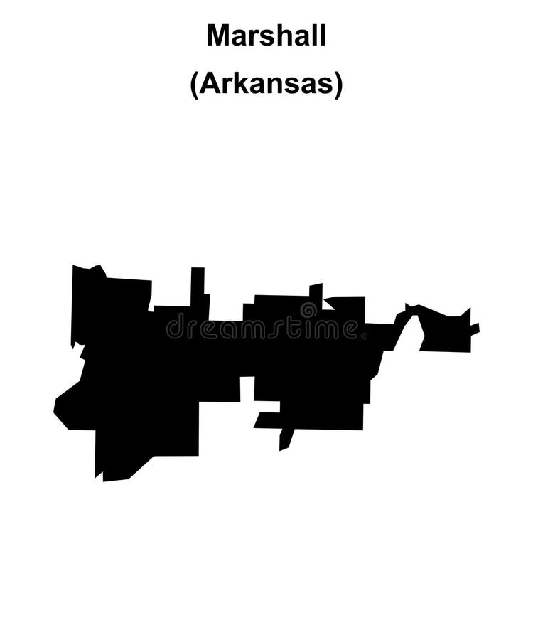 Marshall outline map stock illustration. Illustration of arkansas ...