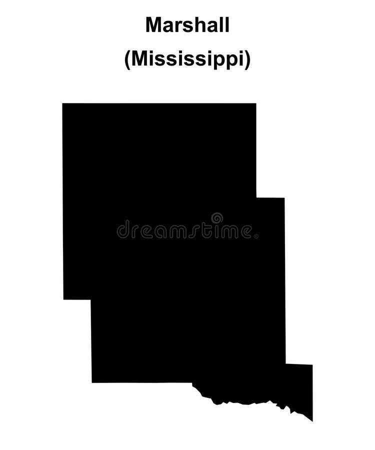 Marshall outline map stock vector. Illustration of mississippi - 357457402