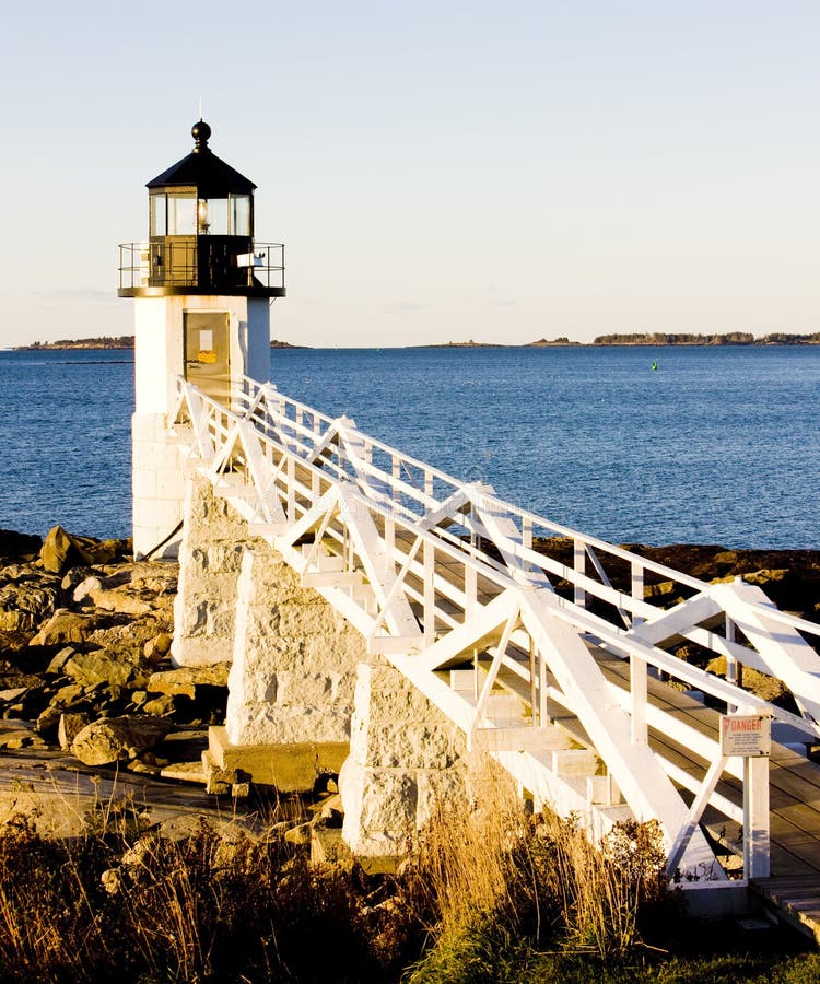 Marshall Point Lighthouse Walkway Stock Photo - Image of marshall ...