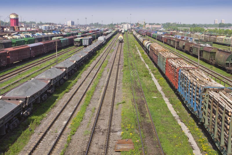 Marshalling yard stock photo. Image of arrangement, signal - 32081986