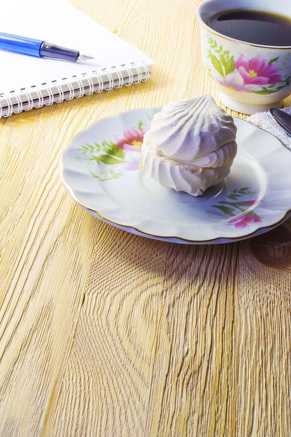 Marshmallow Cake Business Breakfast in the Office Stock Photo - Image ...