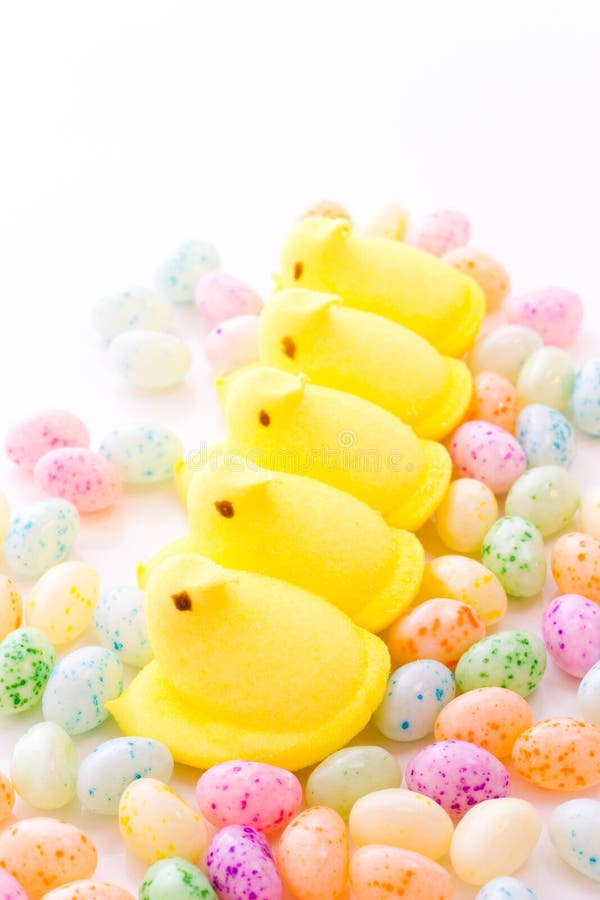 Marshmallow Chicks editorial stock image. Image of confectionery ...