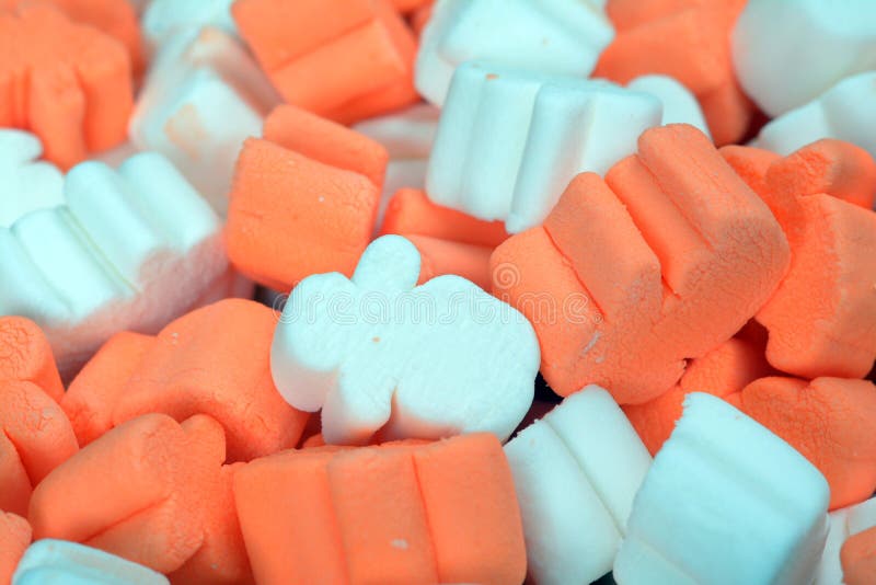 Marshmallow stock image. Image of gastronomy, orange - 145794953