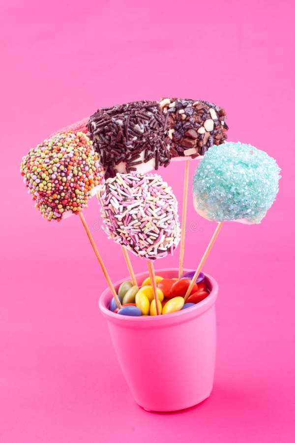 Marshmallow pops stock photo. Image of confection, pattern - 28677994