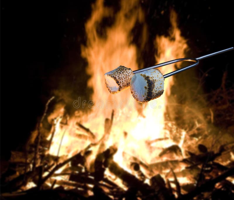 Marshmallows Coming Off an Open Campfire Stock Photo - Image of heat ...