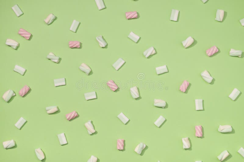Marshmallows flat lay stock photo. Image of candy, apple - 74994622