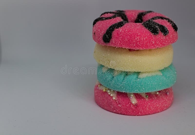 MarshMellow Donuts Sweet Bright Look Stock Image - Image of marshmellow ...