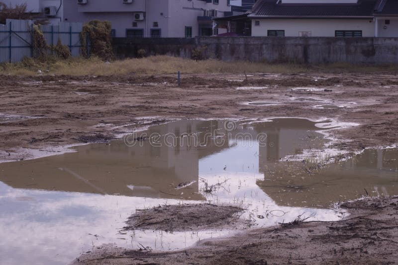 A Marshy Landscape Scene Outside the the Residential Vicinity Area ...