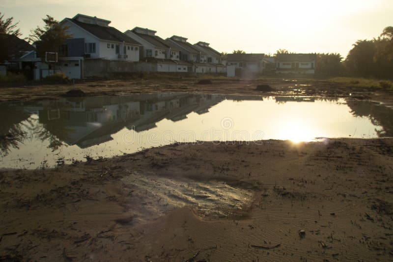 A Marshy Landscape Scene Outside the the Residential Vicinity Area ...