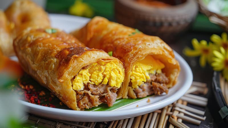 Martabak Telor or Martabak Telur. Savory Pan Fried Pastry Stuffed with ...