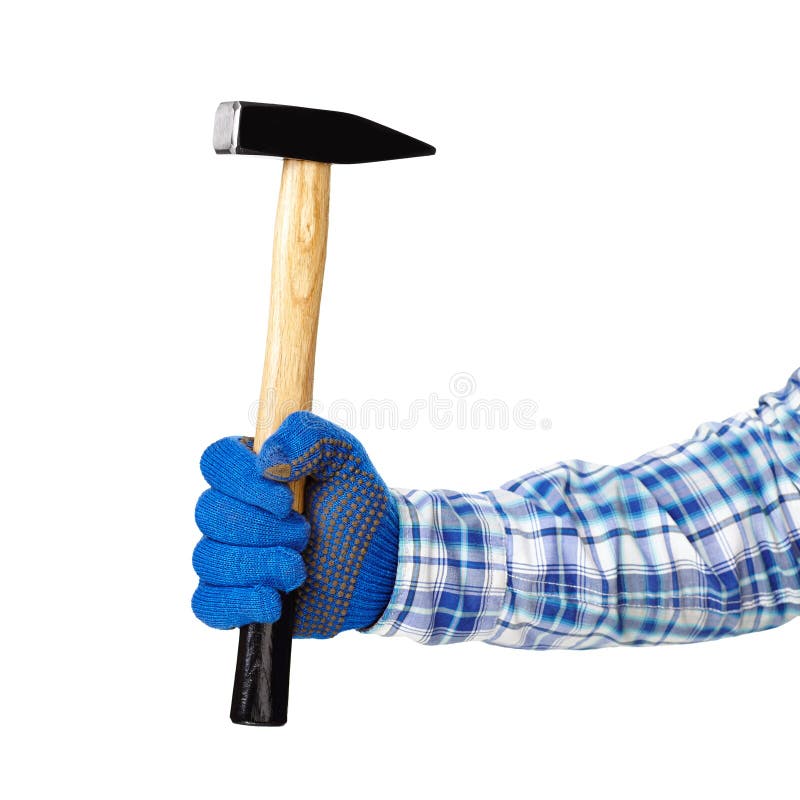 Ouvrier, Marteau De Fixation De Main De Bricoleur D'isolement Photo ...