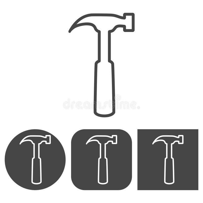 Logo Di Vettore Del Martello, Rinnovamento, Riparazione O Icona Di ...