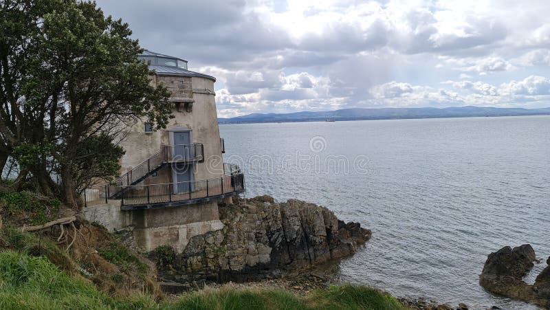 Martello Tower and Sea View in Sutton Ireland Stock Image - Image of ...