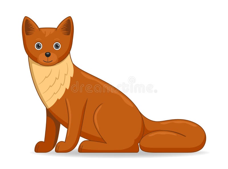 Marten Animal Cartoon Illustration Stock Vector - Illustration of cute ...