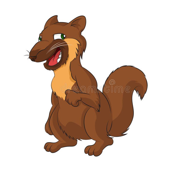 Marten stock vector. Illustration of mustelids, mascot - 33202478