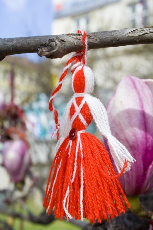 Martenitsa on a tree stock image. Image of tree, custom - 4694859