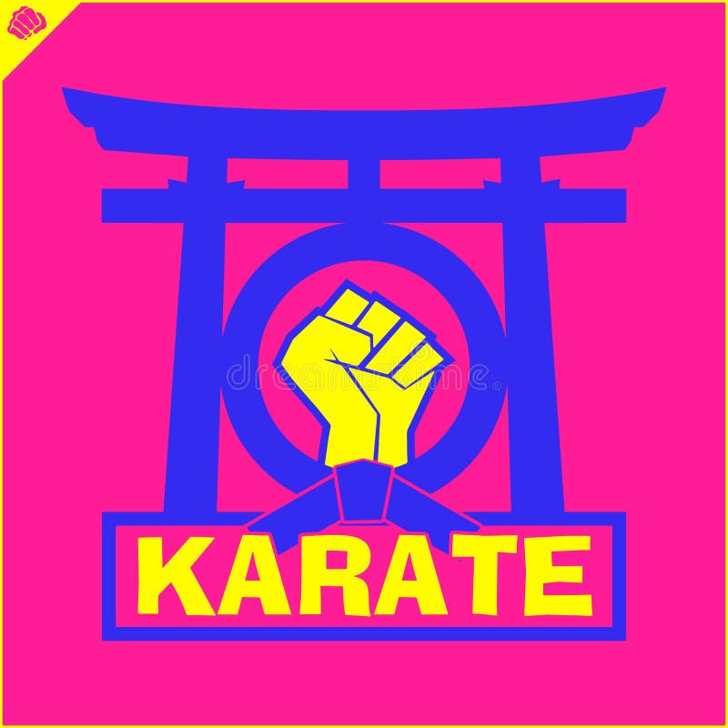 Karate Emblem. Martial Art Creative Colored Simbol Design. Vector, EPS ...