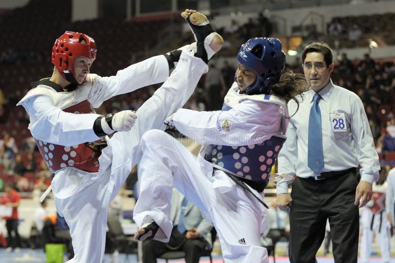 Martial Arts Duel. Hand-to-hand Combat Editorial Photography - Image of ...