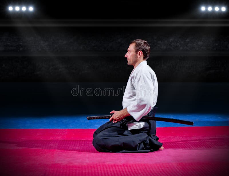 Martial Arts Fighter with Sword Stock Photo - Image of conflict, armed ...