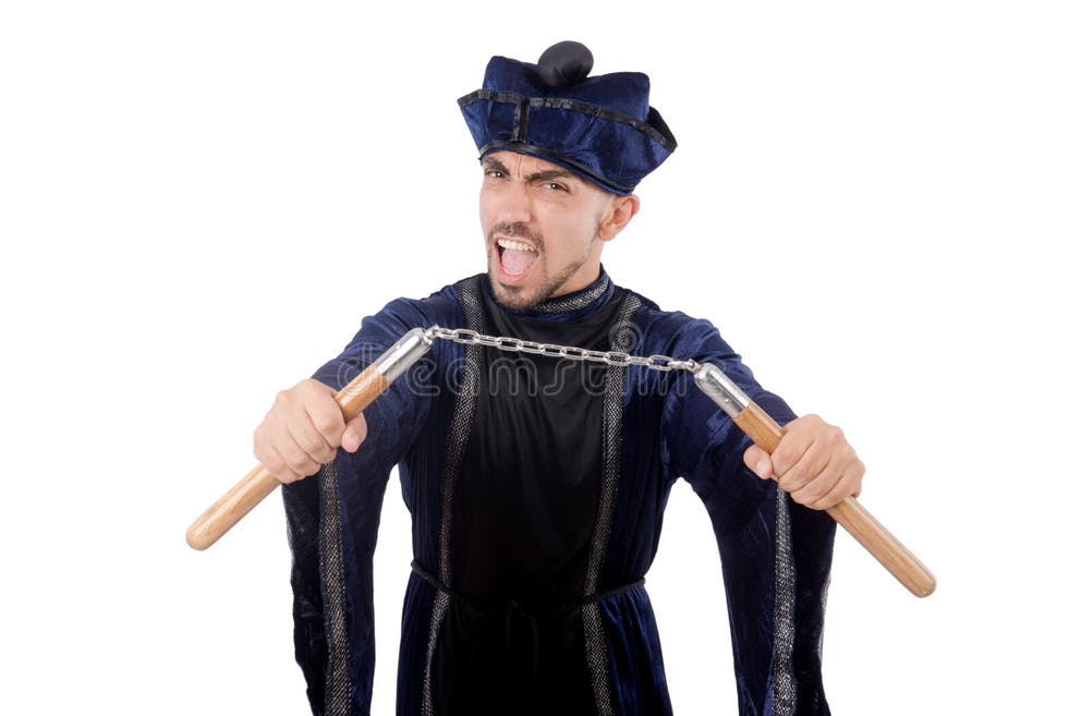 Martial Arts Master with Nunchucks Stock Photo - Image of arts, fist ...