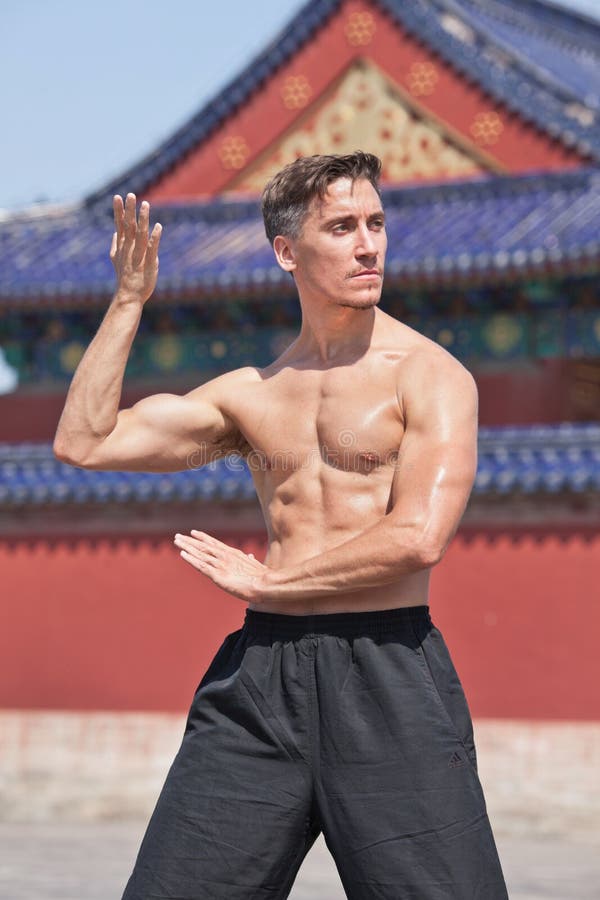 Martial Arts Master Practicing at Temple of Heaven, Beijing, China ...