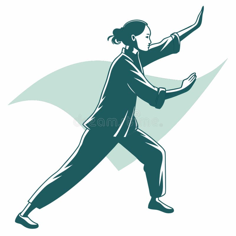 Martial Arts Pose, Discipline and Inner Strength, Vector Design ...