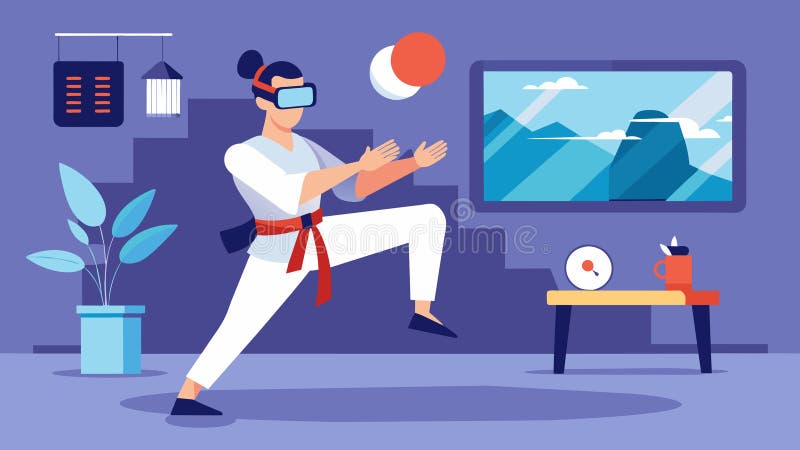 A Martial Arts Student Using VR To Practice Their Forms and Katas ...